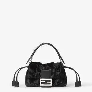 Fendi Baguette® Soft Small Black Cavallino Leather Mini-bag
